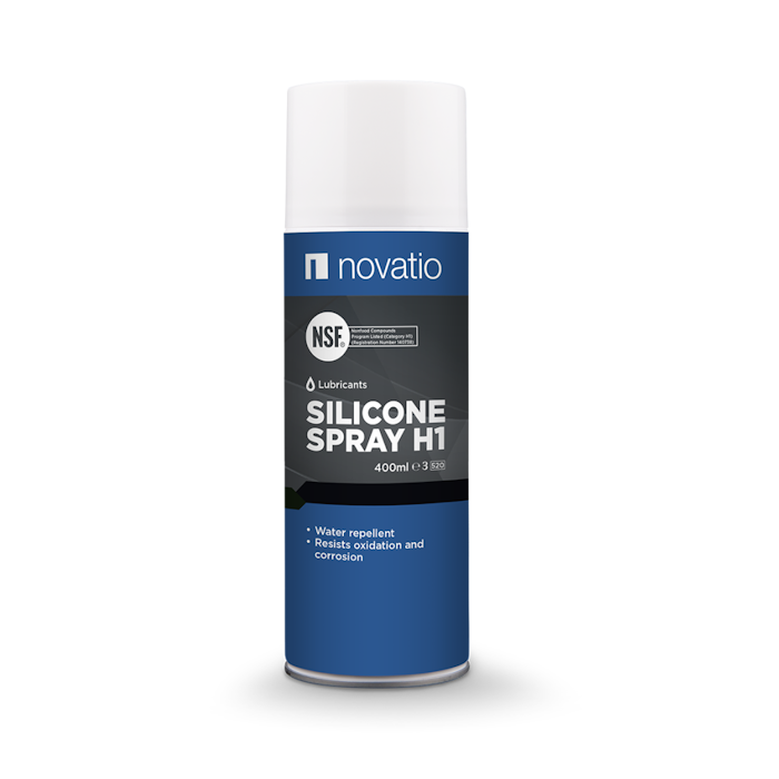 Silicon Spray H1 von novatio NSF Zulassung Lebensmittelindustrie
